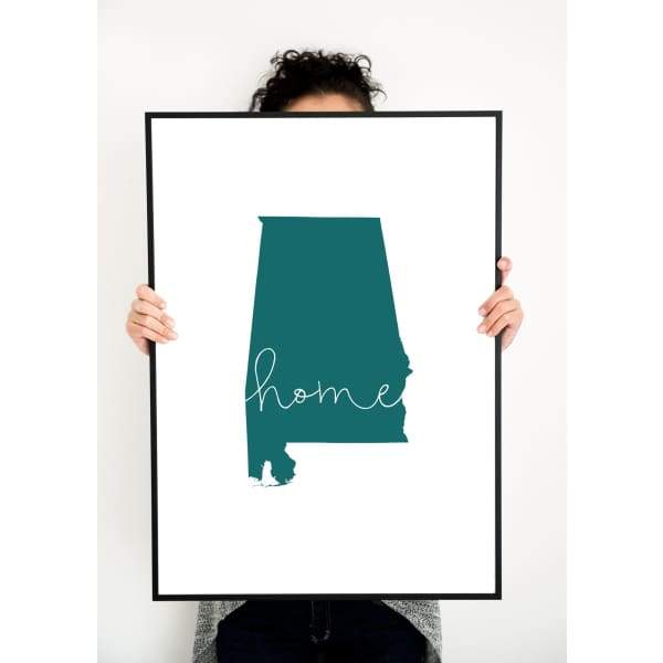 Alabama 'home' state silhouette | wanderlust gifts and home decor