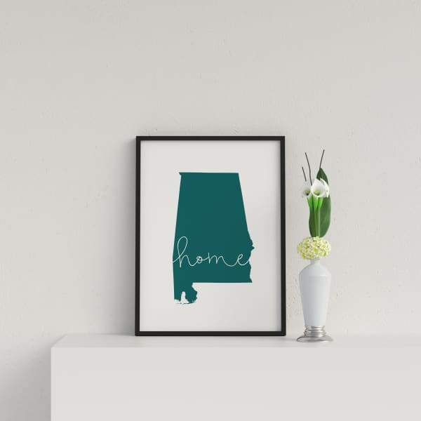 Alabama 'home' state silhouette | wanderlust gifts and home decor