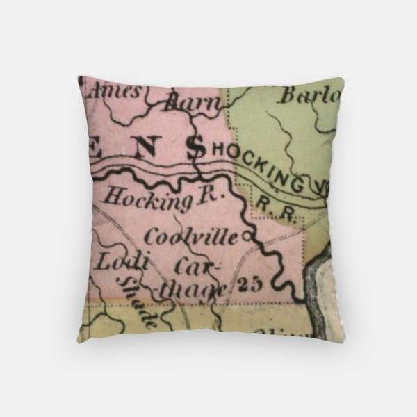 Amesville, Ohio city skyline with vintage Amesville map | wanderlust ...