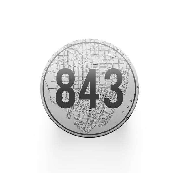 Charleston, South Carolina area code and black and white map ...