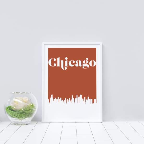 Chicago, Illinois retro inspired city skyline | wanderlust gifts and ...