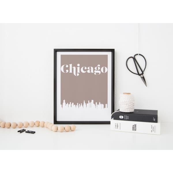 Chicago, Illinois retro inspired city skyline | wanderlust gifts and ...