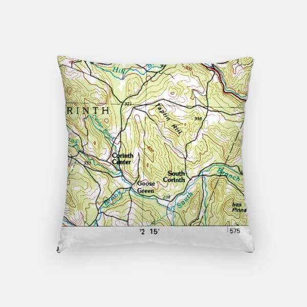 Corinth, Vermont city skyline with vintage Corinth map | wanderlust ...