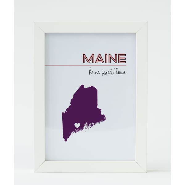 Customizable Maine state art | wanderlust gifts and home decor
