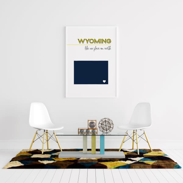Customizable Wyoming state art | wanderlust gifts and home decor