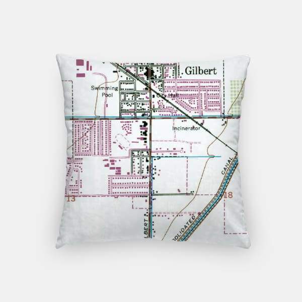 Gilbert, Arizona city skyline with vintage Gilbert map | wanderlust ...
