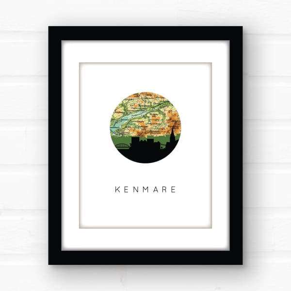 Kenmare city skyline with vintage Kenmare map | wanderlust gifts and ...