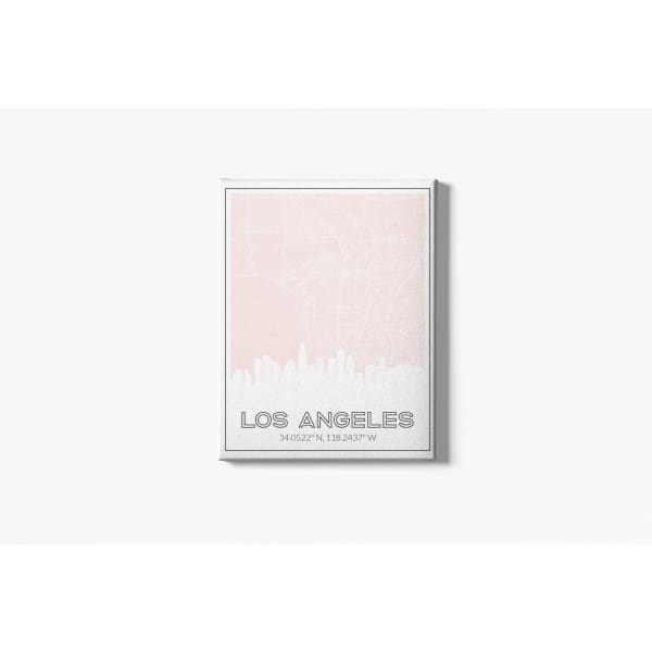 Los Angeles, California skyline and map | Handshake | wanderlust gifts ...