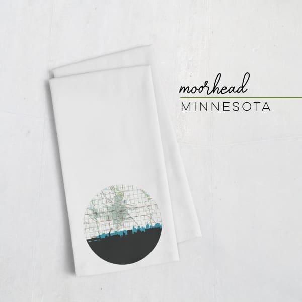 Moorhead, Minnesota city skyline with vintage Moorhead map | wanderlust ...