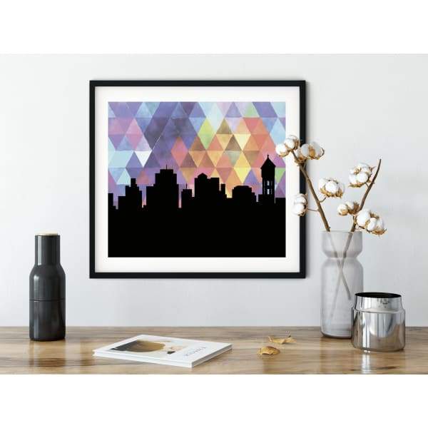 Overland Park, Kansas geometric skyline | wanderlust gifts and home decor