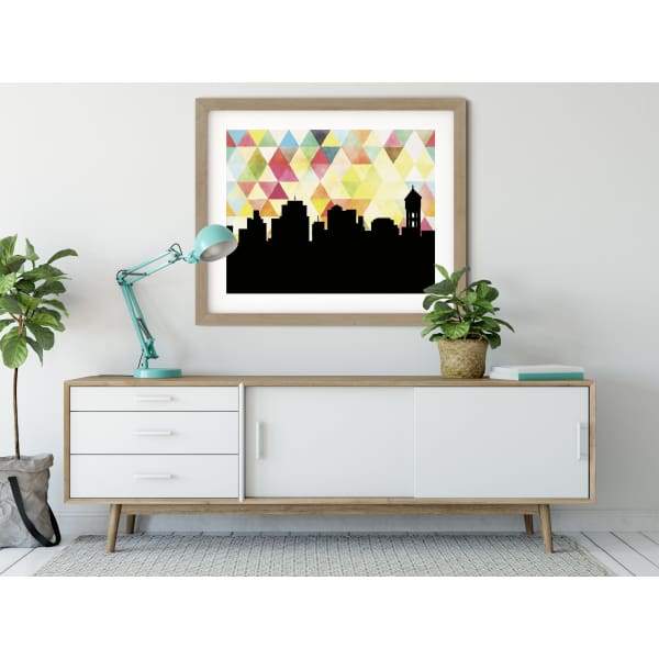 Overland Park, Kansas geometric skyline | wanderlust gifts and home decor
