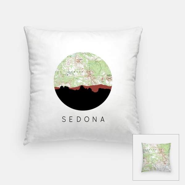 Sedona, Arizona city skyline with vintage Sedona map | wanderlust gifts ...