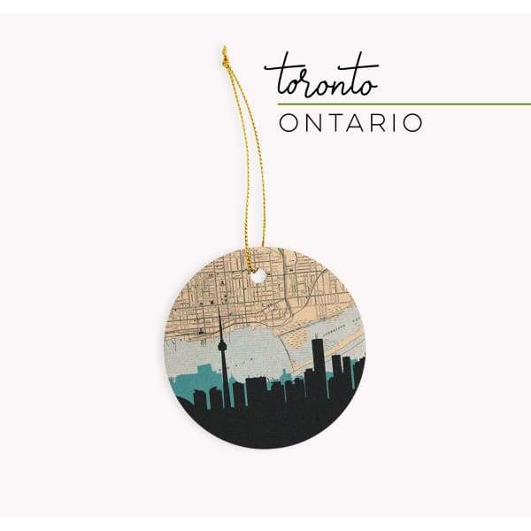 Toronto, Ontario city skyline with vintage Toronto map | wanderlust ...