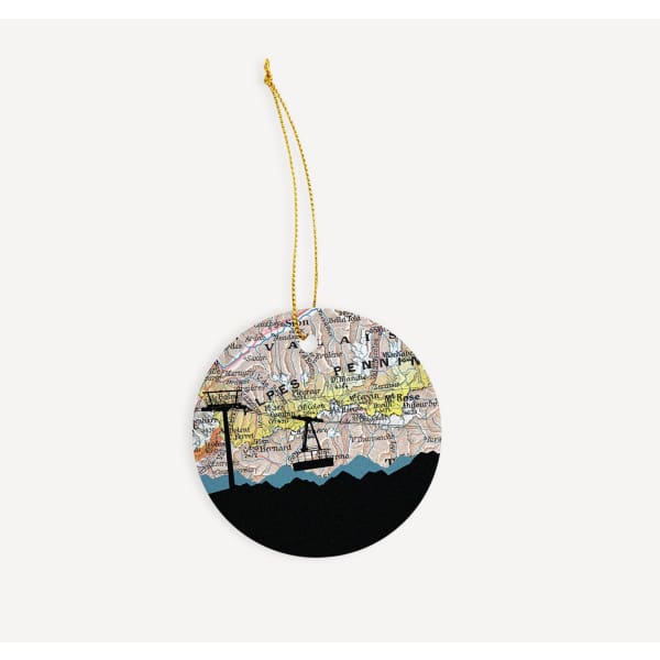 Verbier city skyline with vintage Verbier map | wanderlust gifts and ...