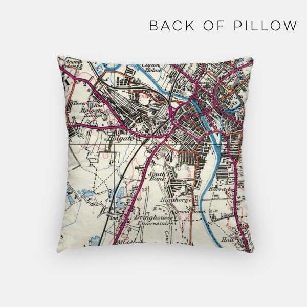 York, England city skyline with vintage York map | wanderlust gifts and ...